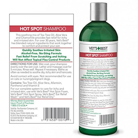 Vet`s Best Hot Spot Shampoo. Цена 901.68 грн